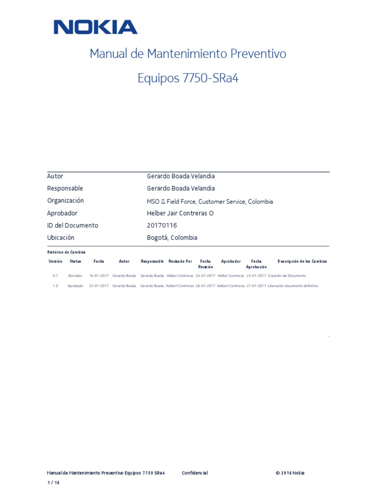 08 Procedimiento Mantenimineto Preventivo IPRAN 7750 SRa4 v1.0 | PDF ...