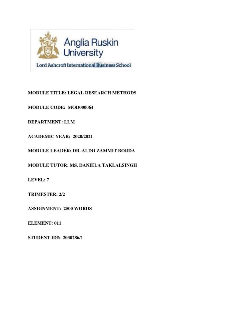 Legal Research Methods Analysis | PDF | Hypothesis | Scientific Method