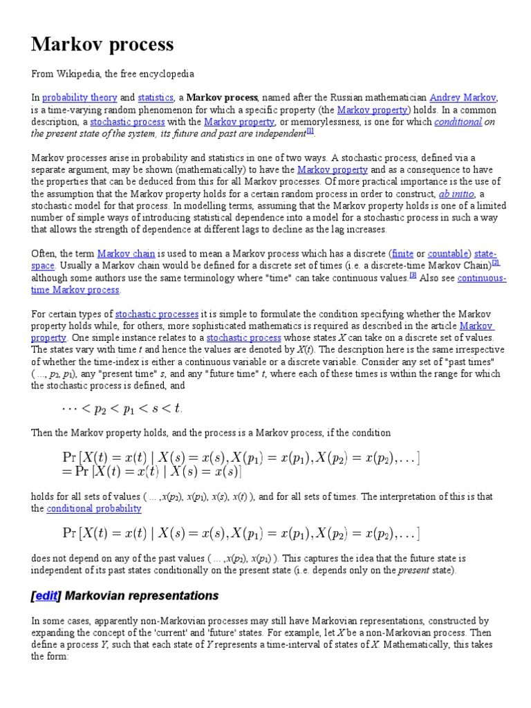 An Introduction To Markov Processes Defining Properties Types Of Markov Chains And Markovian