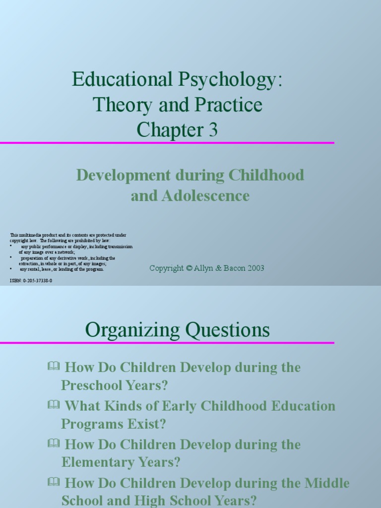 Educational Psychology: Theory and Practice: Development During ...