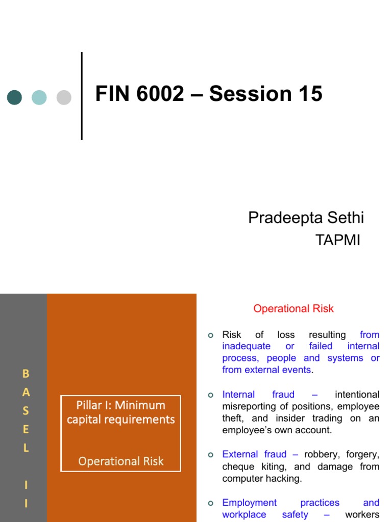 Basel II Operational Risk Management | PDF | Operational Risk | Banks