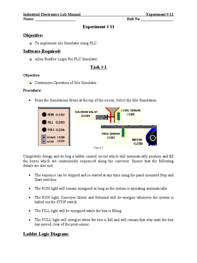Lab 11 Silo Simulator | PDF | Programmable Logic Controller | Electronics