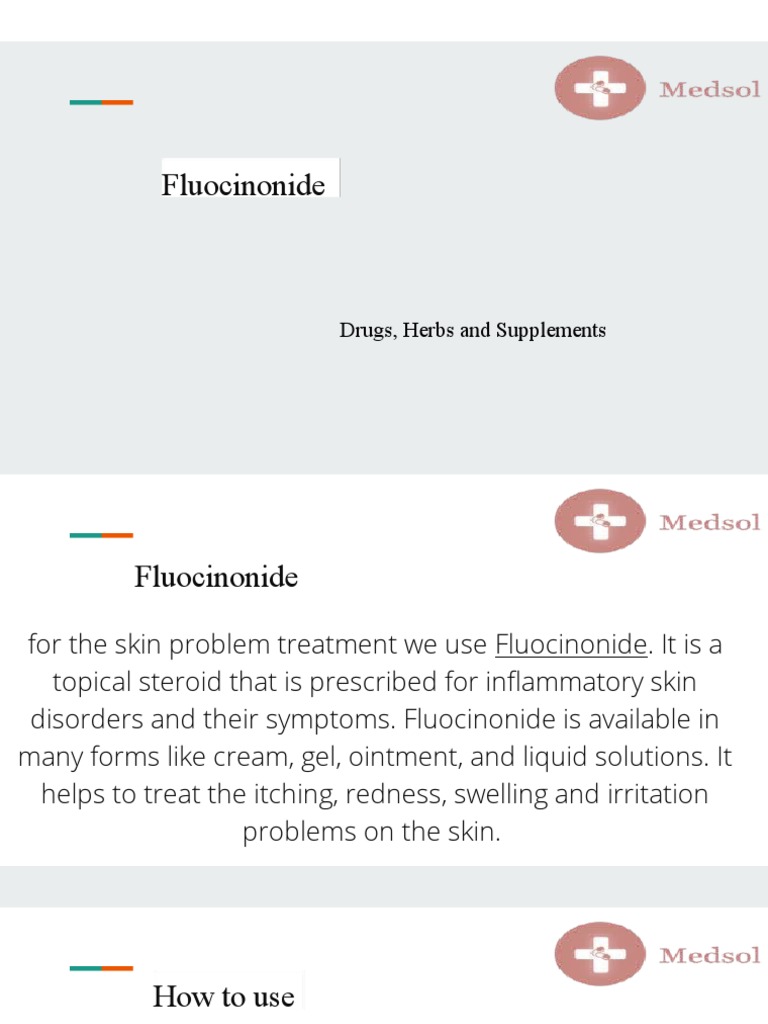 Fluocinonide: Drugs, Herbs and Supplements | PDF | Wellness