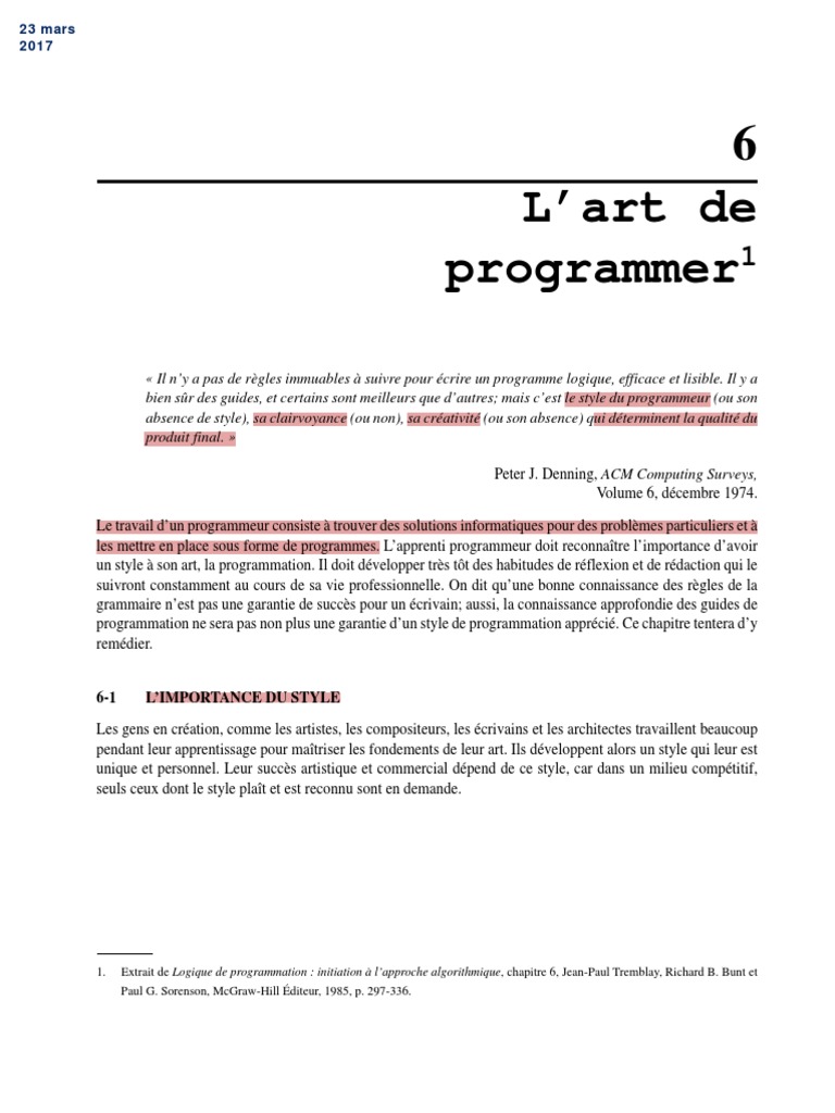 Art Programmer | PDF | Programmation informatique | Programme informatique