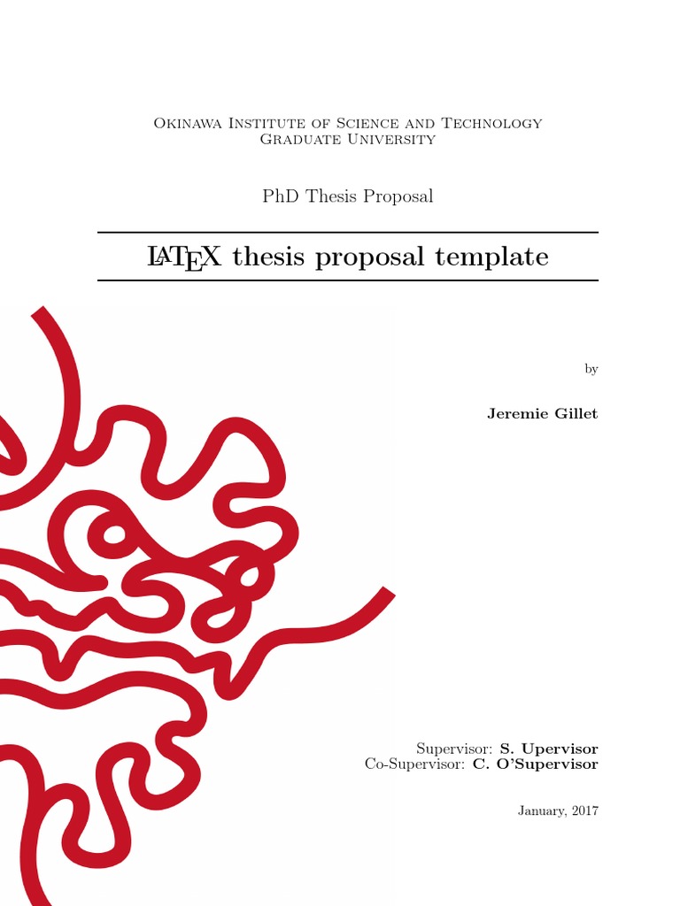 OIST LaTeX Template PHD Thesis Proposal | PDF | Computer File | Te X