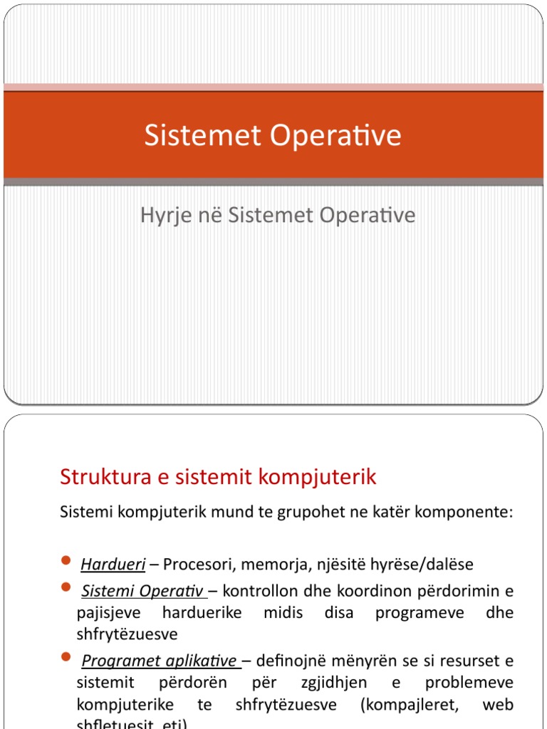 1.1-Hyrje Në Sistemet Operative | PDF