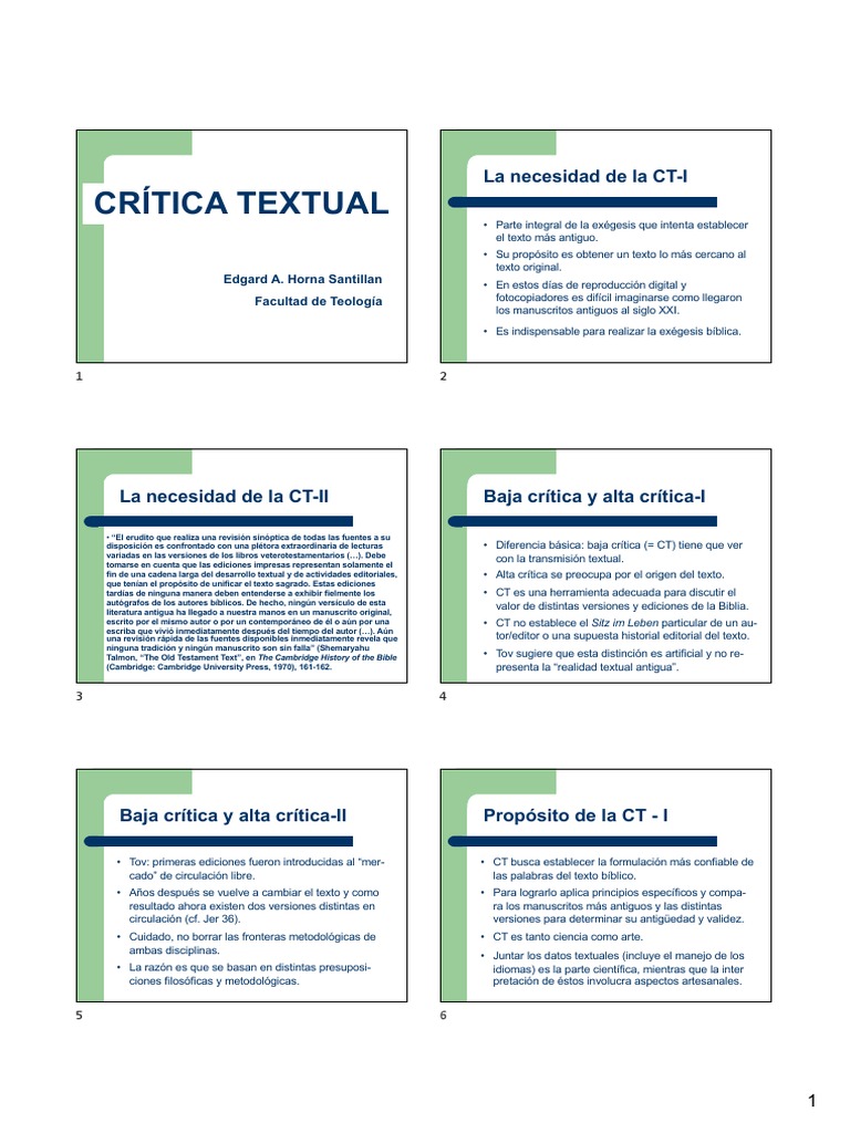 Crítica Textual | PDF | Crítica textual | Biblia