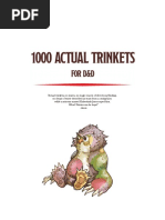 D&D 5E Trinket List and Tables | PDF