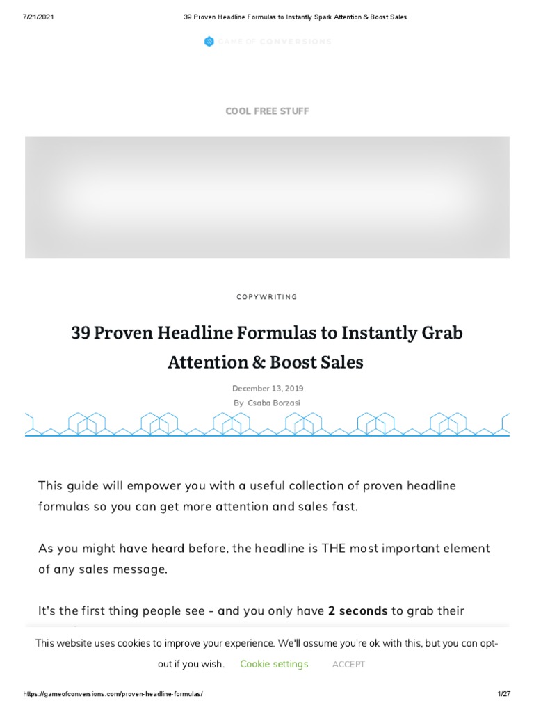 39 Proven Headline Formulas To Instantly Spark Attention & Boost Sales ...