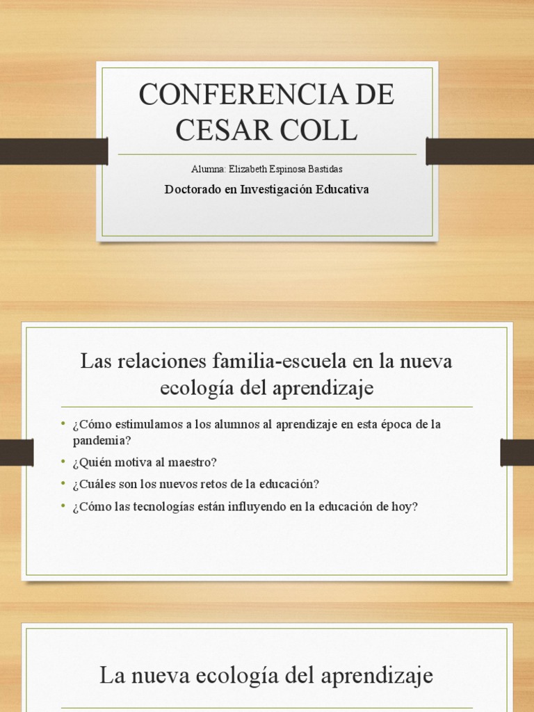 Conferencia de Cesar Coll | PDF