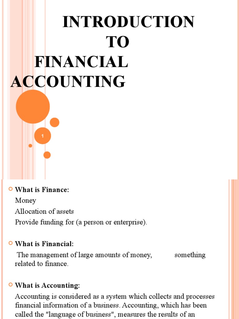 Introduction To Financial Accounting | PDF | Bookkeeping | Balance Sheet