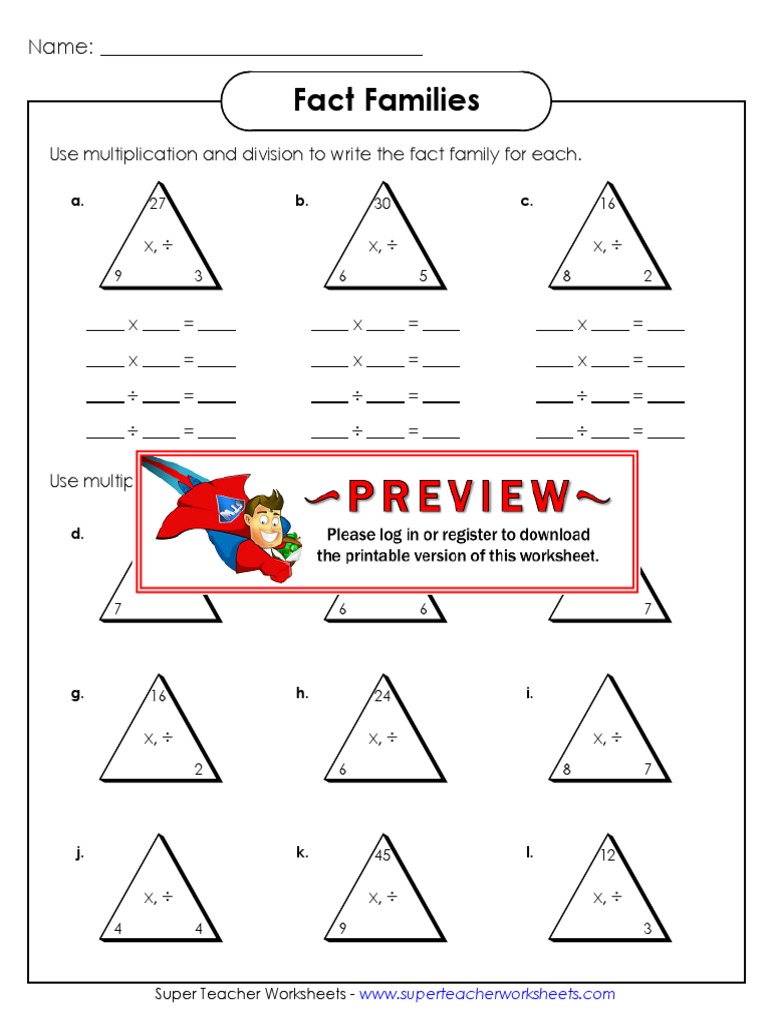 Fact Families Multiplication Division 5 | PDF