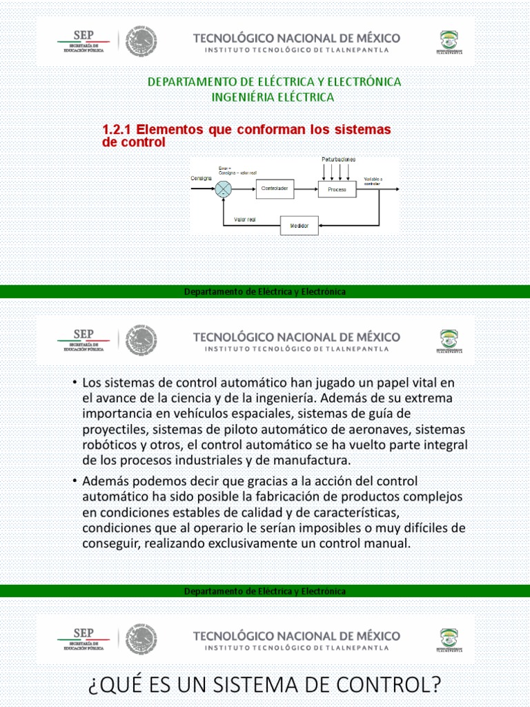 Elementos de Un Sistema de Control. | PDF | Sistema de control ...
