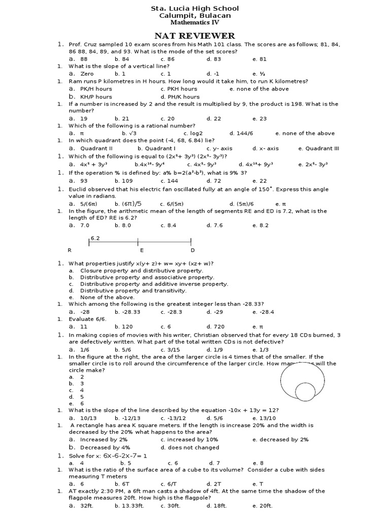 Nat Reviewer in Math | PDF | Area | Pi
