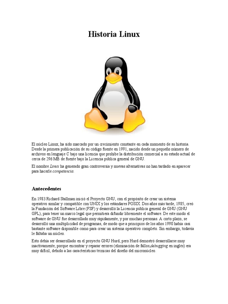 Historia y evolución del núcleo Linux | PDF | Distribución de Linux ...
