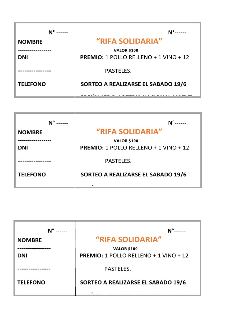 Rifa Solidaria | PDF