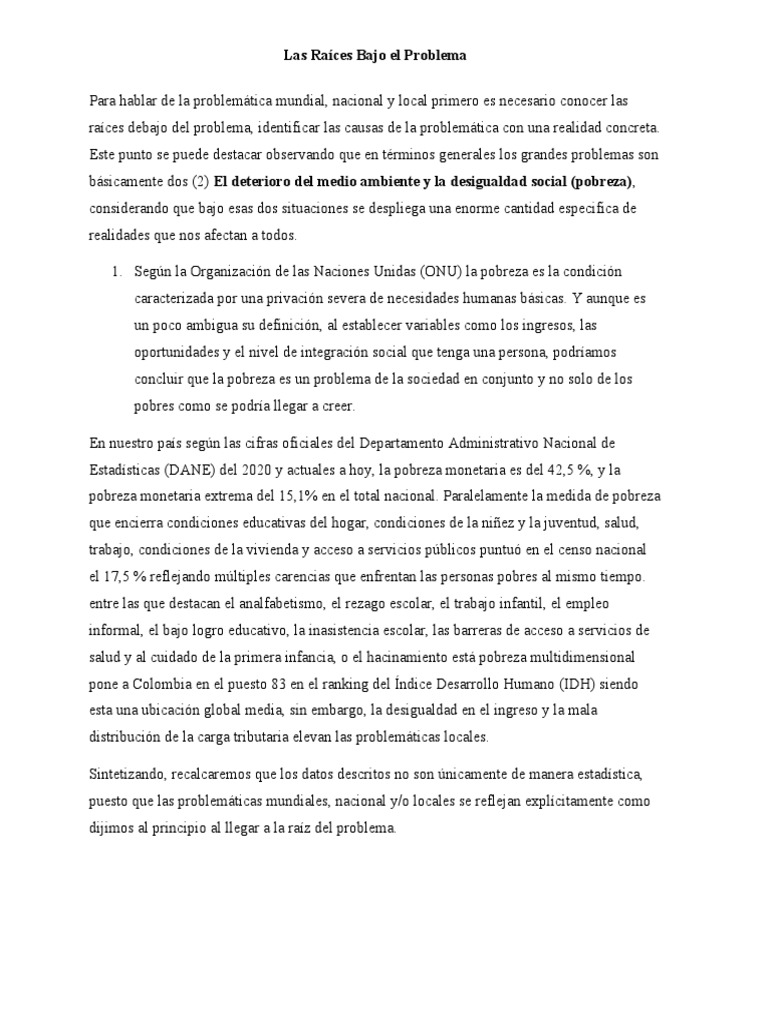 Cuartilla Problematica Mundial | Descargar gratis PDF | Pobreza ...