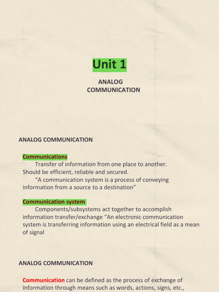 An In-Depth Look at Analog Communication Systems: A Guide to Analog ...