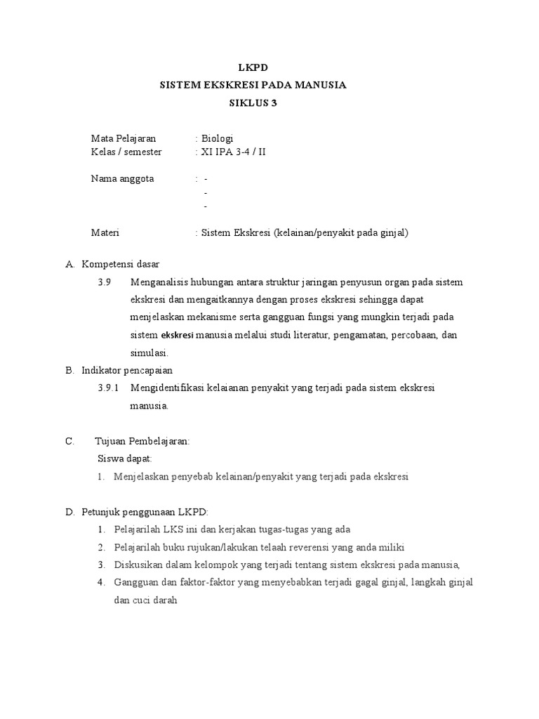 LPD Kelainanpdsistemekskresi | PDF