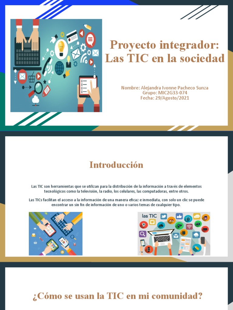 Proyecto Integrador - Las TIC en La Sociedad | PDF
