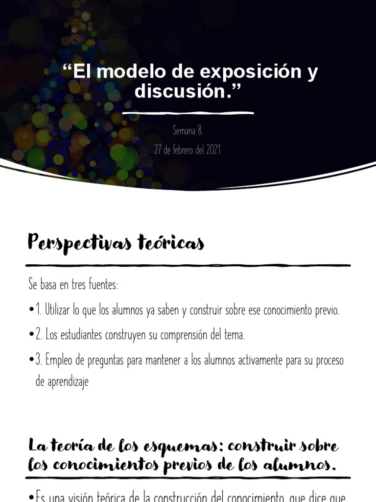 Tema 8. Modelo de Exposición y Discusión | PDF
