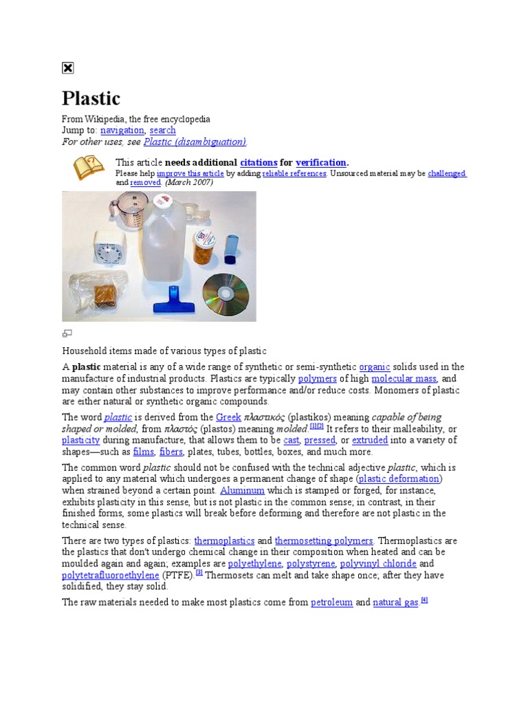 Plastic | PDF | Plastic | Thermoplastic