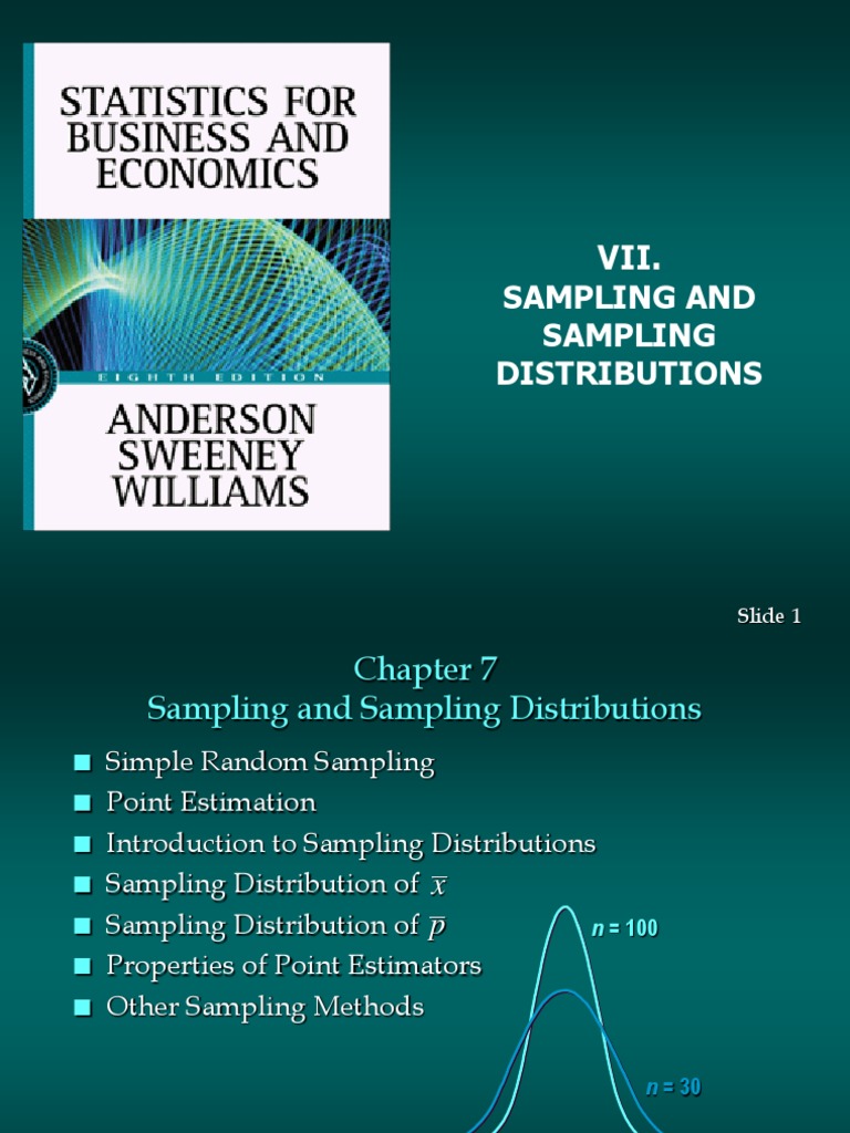 Ch07 Sampling And Sampling Distribution Pdf Estimator Sampling