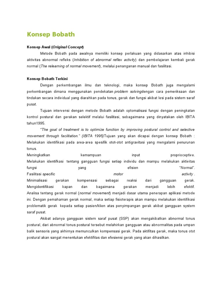 Konsep Bobath | PDF