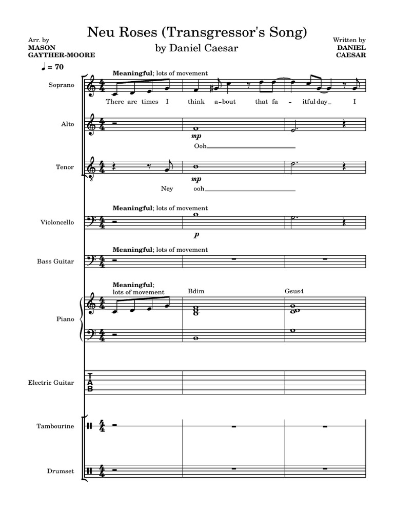 Neu Roses (Transgressor's Song) | PDF | Elements Of Music | Music ...