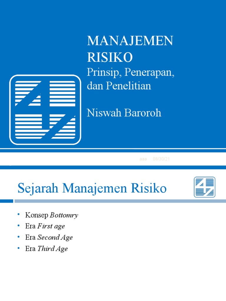 01 - Prinsip Manajemen Risiko | PDF