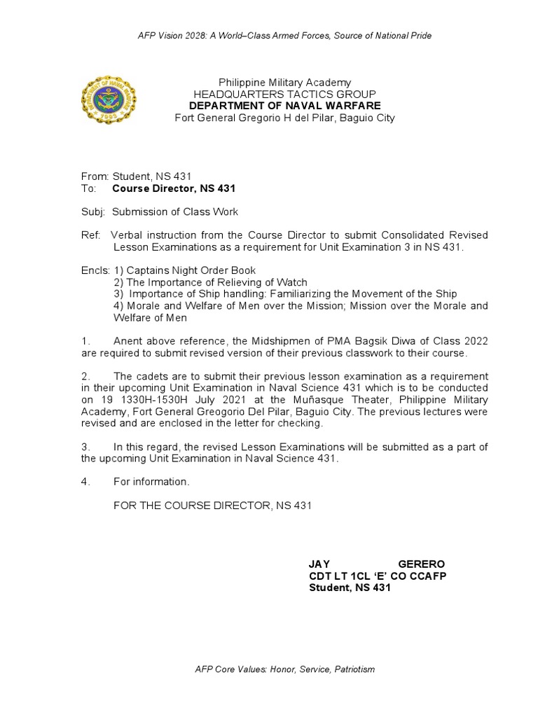 Naval Letter Revised | PDF
