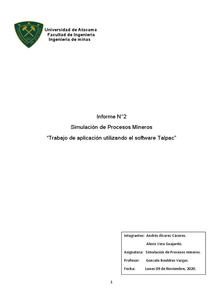INFORME TALPAC Domingo | PDF | Simulación | Software
