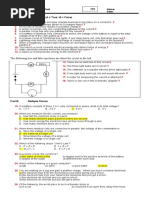 Practice Unit Test Answers Grade 9 Electricity | PDF | Volt | Electric ...