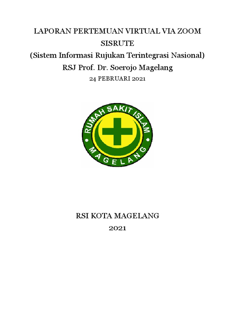 Laporan Zoom Meeting Sisrute RSJ | PDF | Komputer