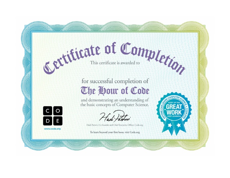 Certificate Minecraft Education | PDF