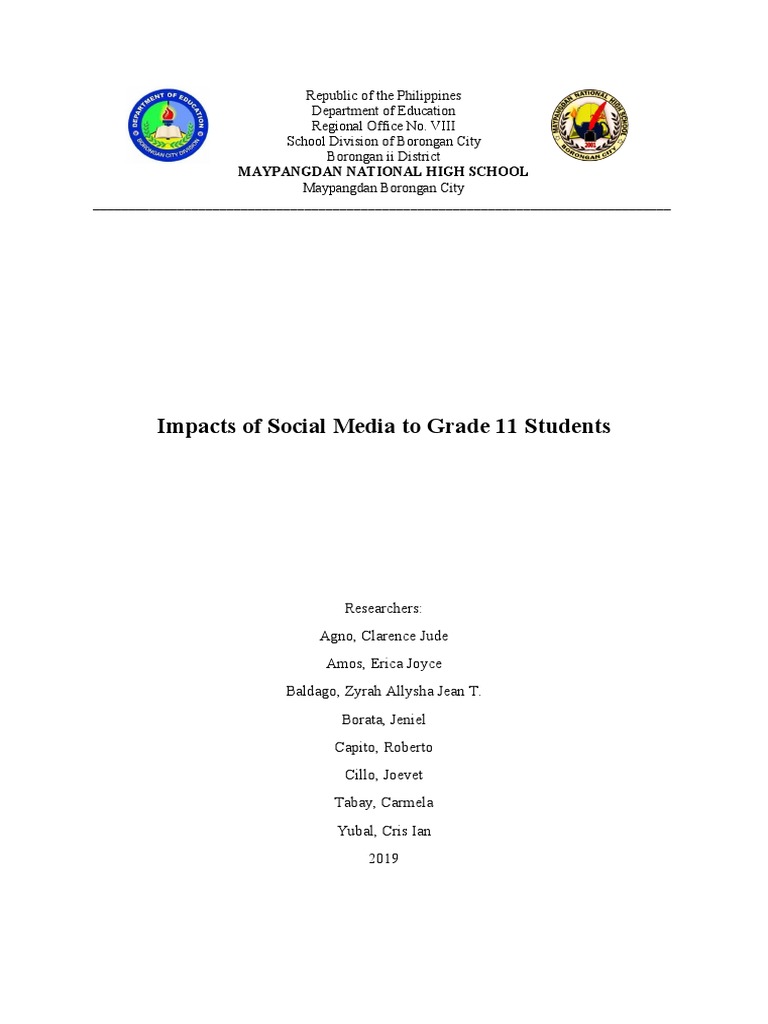 Impacts of Social Media To Grade 11 Students: Maypangdan National High ...