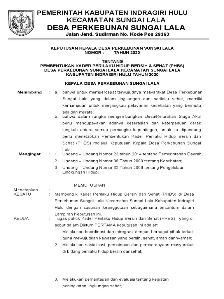 SK PHBS Word 2 | PDF