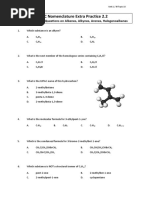 Hydrocarbon Naming & Drawing Worksheet | PDF