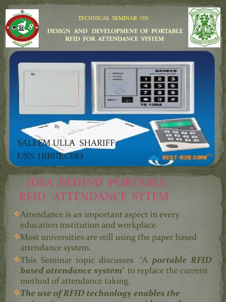 Design and Development of Portable Rfid For Attendance | PDF | Radio ...
