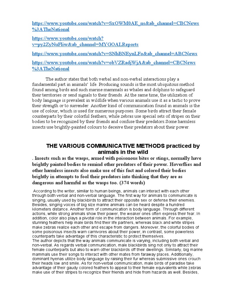 The Various Communicative Methods Practiced by Animals in The Wild ...