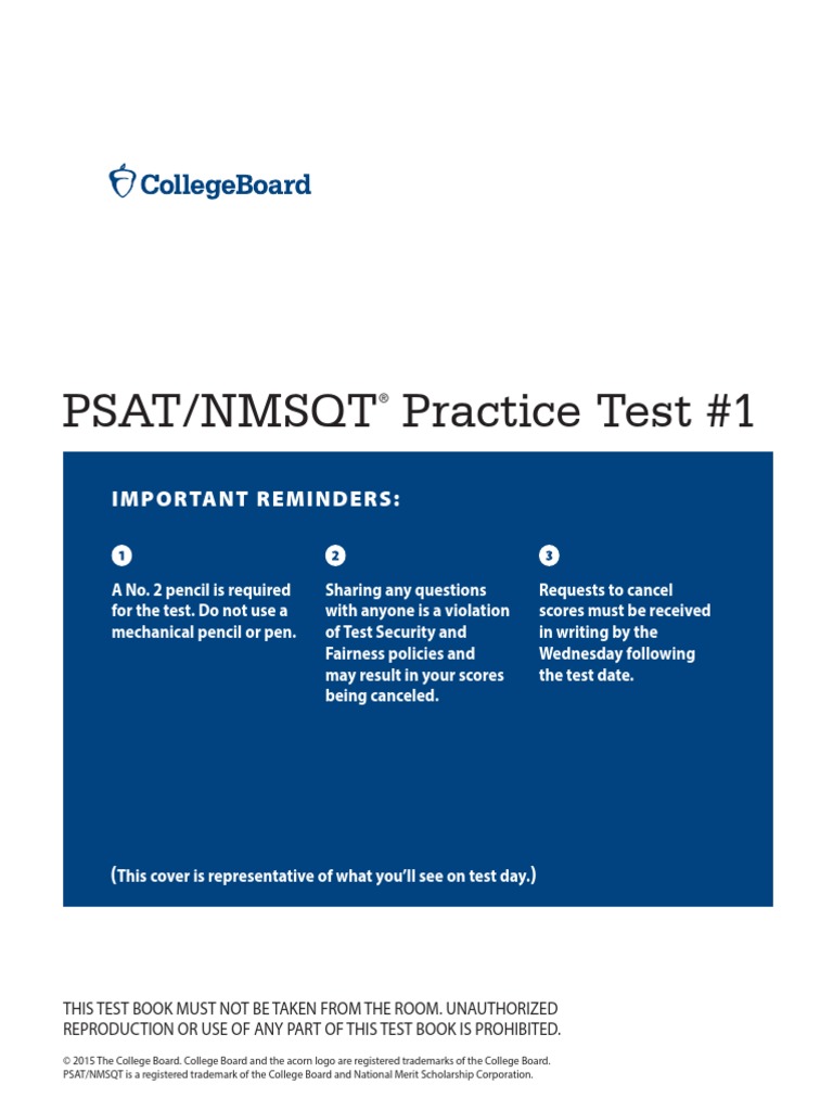 Psat NMSQT Practice Test 1 | PDF | Emma (Novel)
