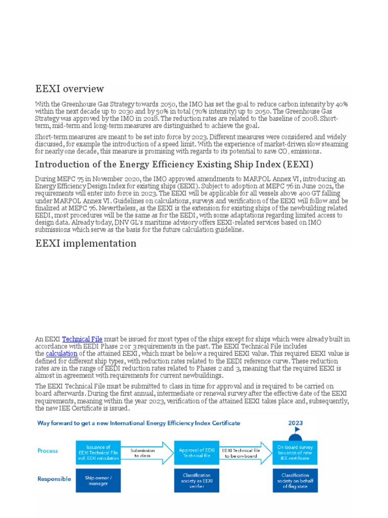 EEXI General FAq | PDF | Ships | Engines