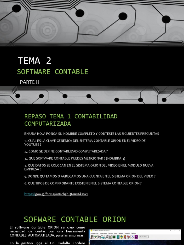 Tema 2 Software Contable Parte Ii | PDF | Contabilidad | Software
