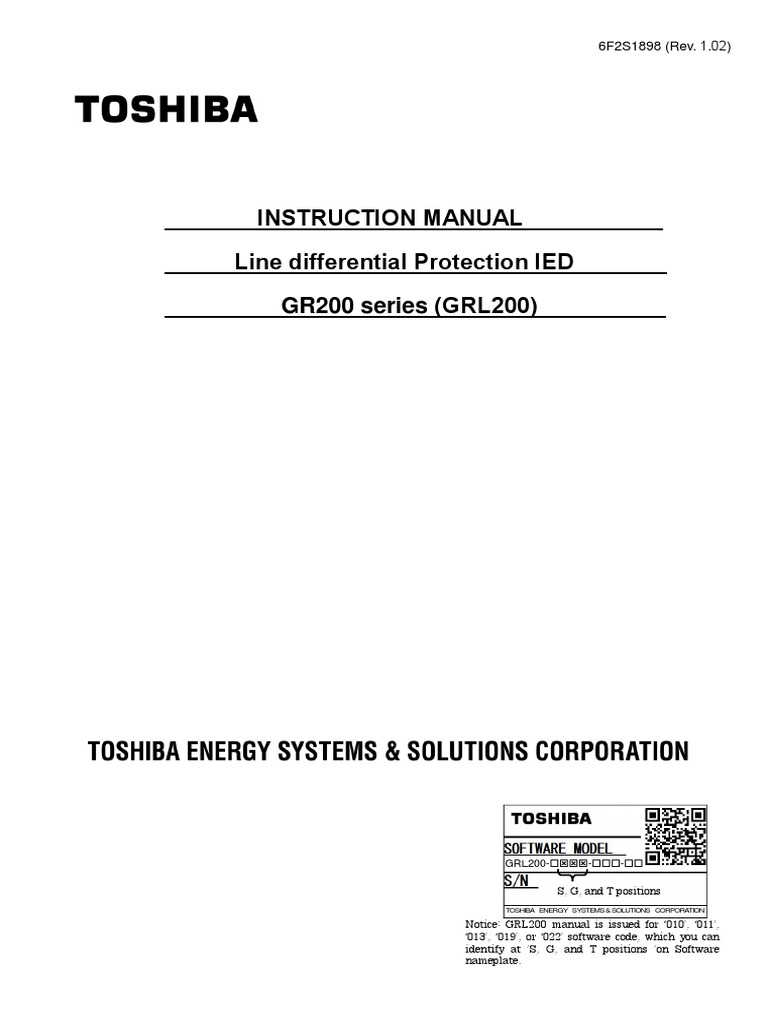 GRL200 (6F2S1898) 1.02 | PDF | Electrical Network | Power Supply
