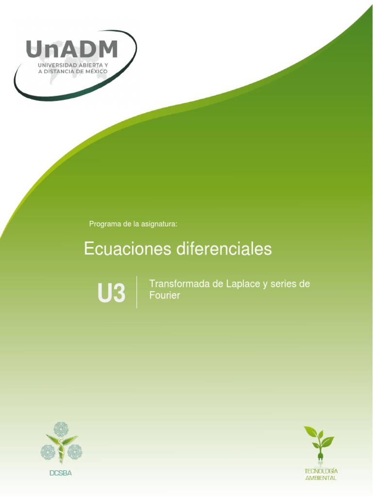 TEDF U3 Contenido | PDF | Transformada de Laplace | Integral