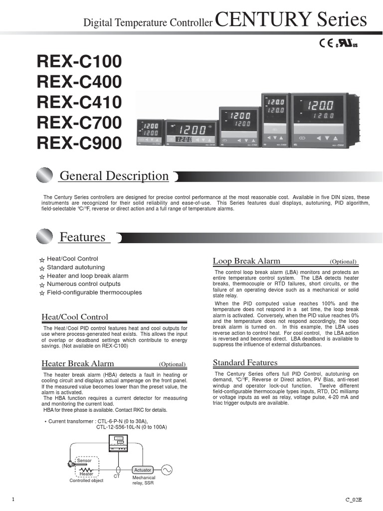 CENTURY Series: REX-C100 REX-C400 REX-C410 REX-C700 REX-C900 | PDF ...