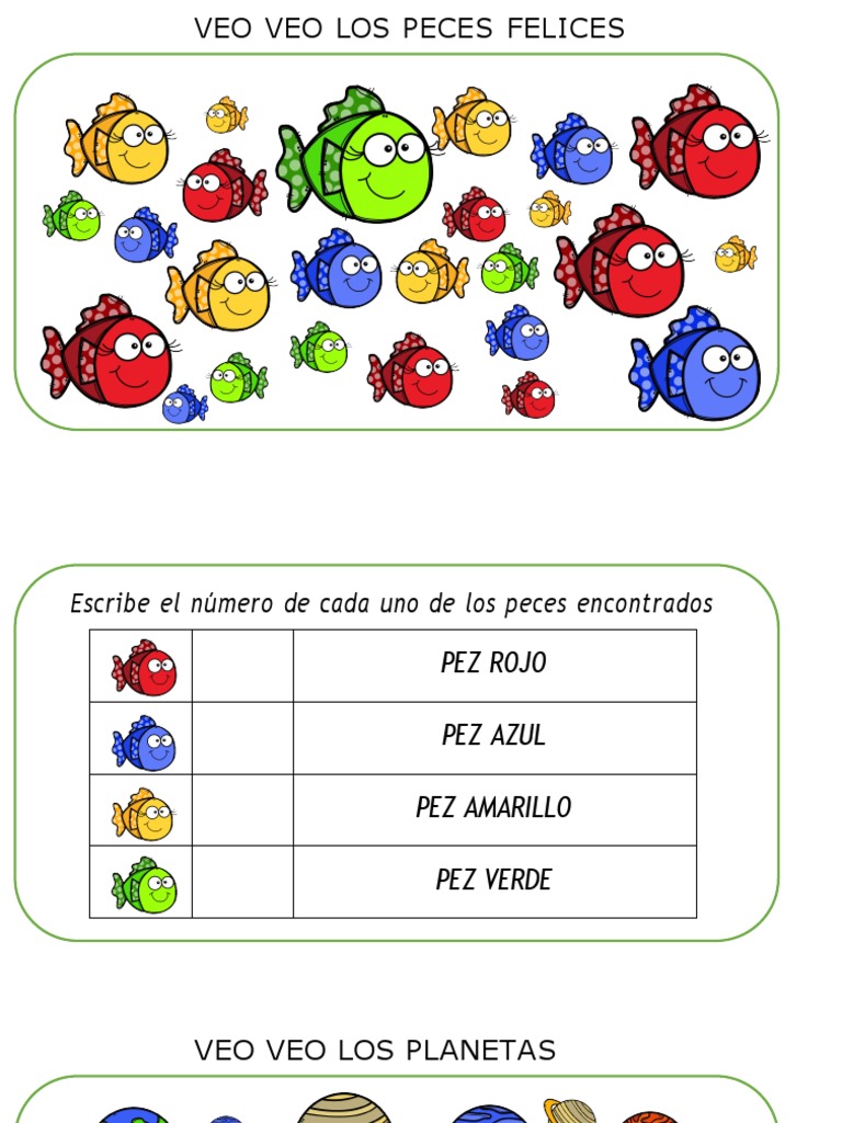 Trabajamos La Atencion Juego Veo Veo I Spy Games | PDF