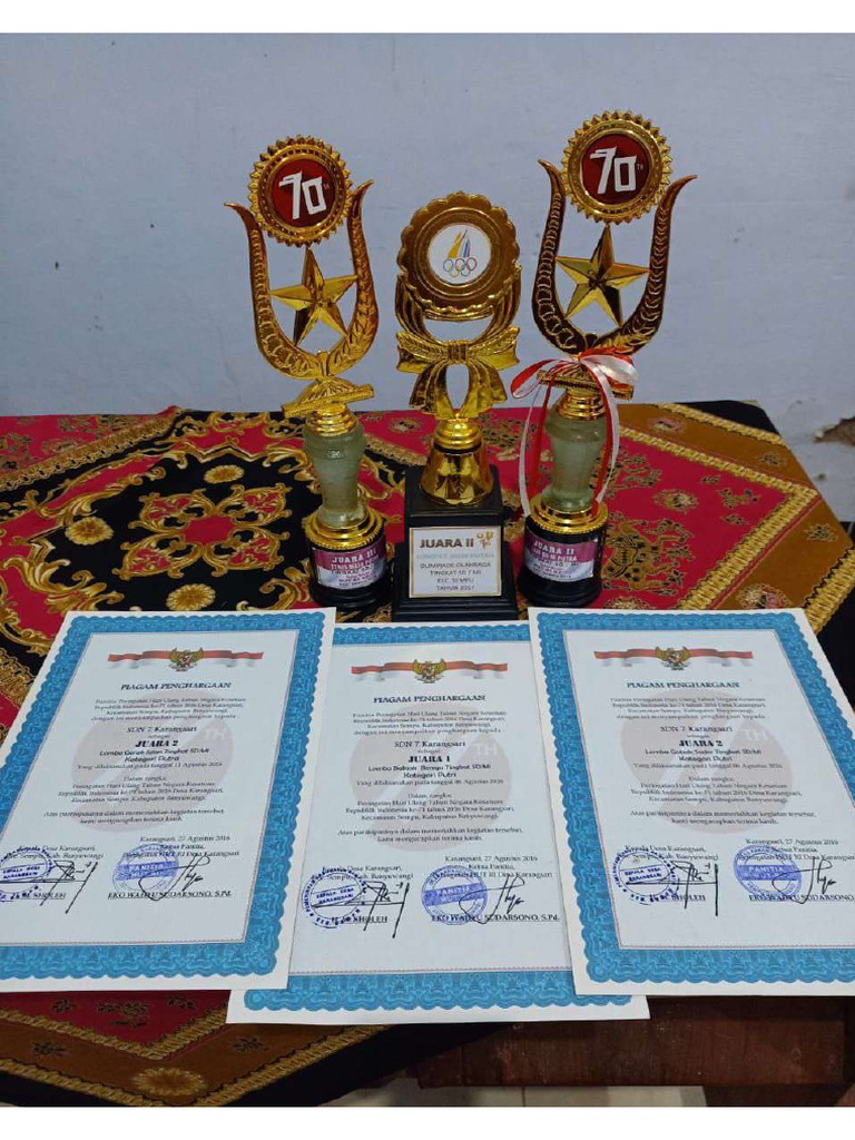 Piagam Piala Hasil Juara | PDF