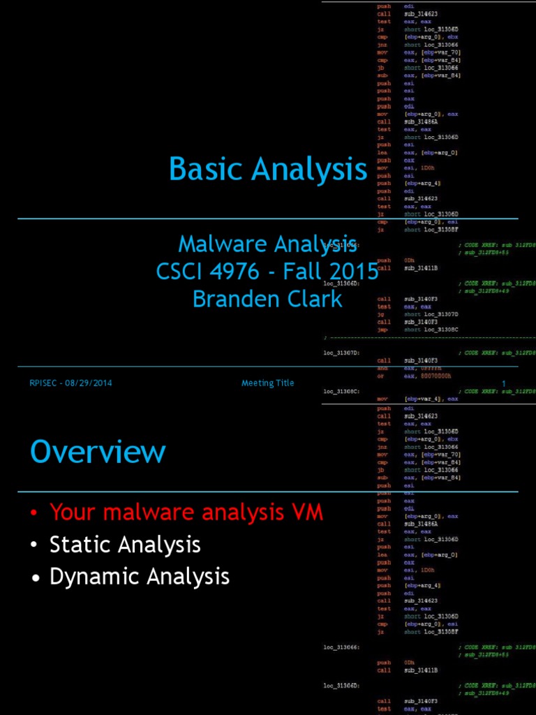 Malware Analysis Techniques Overview | PDF | Virtual Machine | Malware