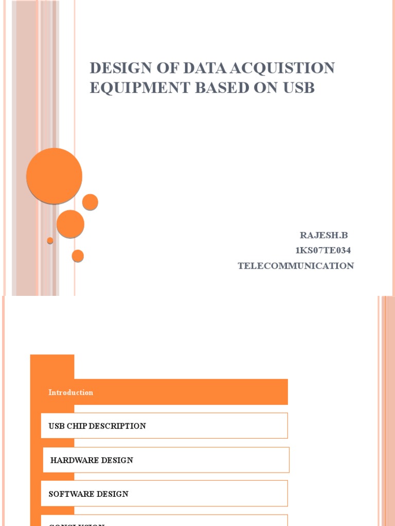 Design of Data Acquistion Equipment Based On Usb | PDF ...